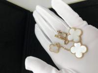 China Classic Mother Of Pearl Personalized Diamond Jewelry VCA Magic Alhambra Earrings for sale