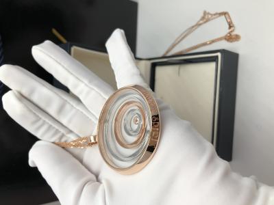 China Round Shape Chopard Happy Spirit 18K Gold Diamond Necklace Beautiful for sale