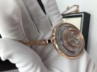 China Round Shape Chopard Happy Spirit 18K Gold Diamond Necklace Beautiful for sale