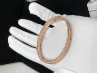 China Rose Gold Signature Oval Shape 18K Gold Bracelet No Diamonds for sale