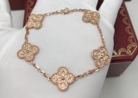China VCARO1IE00 18 Karat Rose Gold Bracelet Vintage Alhambra 5 Motifs For Wife for sale