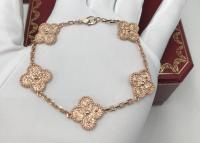 China VCARO1IE00 18 Karat Rose Gold Bracelet Vintage Alhambra 5 Motifs For Wife for sale