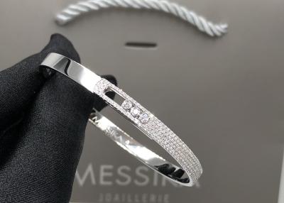 China Thin 18K Gold Diamond Bracelet for sale