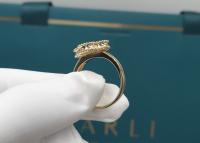 China Beautiful Certified 18K Gold Engagement Ring , Sweet Alhambra Ring Without Diamond for sale