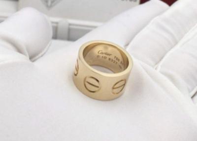 China Fashionable Love Thick Ring 18K Gold Jewelry 18K Thick Gold Band Ring for sale