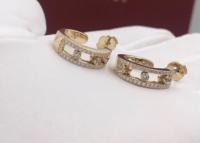 China Full Diamond Elegant stylish 18K Gold Diamond Earrings Yellow Gold for sale