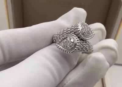 China Stylish 0.66 Carats 18K Gold Diamond Ring , 18kt White Gold Diamond Engagement Ring for sale