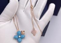 China Adjustable 40cm Hydrangea Gold Chain For Women , Hortensia Eden Pendant for sale