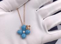 China Adjustable 40cm Hydrangea Gold Chain For Women , Hortensia Eden Pendant for sale