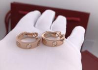 China Beautiful Luxurious B8022900 18K Gold Diamond Earrings Rose Gold for sale