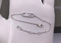 China Small Size 18K White Gold Messika Full Diamond Bracelet VVS Diamonds for sale
