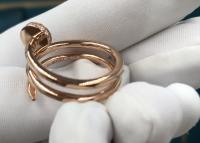 China Certified Size 8 Uste Un Clou 18k Yellow Gold Engagement Ring With Diamonds for sale