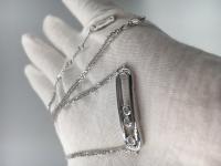 China Classic Full Diamond Certified White Gold Diamond Necklaces 18K for sale
