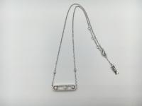 China Saddle Shape Elegant Unique 18K Gold Diamond Necklace White Gold for sale