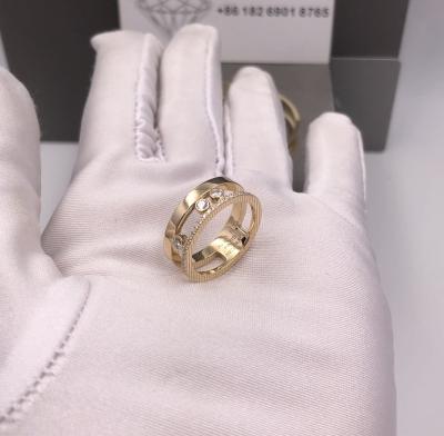 China Anti Tarnish 0.21 Carat 18K Gold Diamond Ring Hypoallergenic for sale