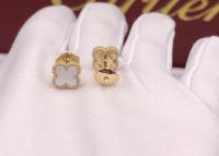 China White Mother Of Pearl Van Cleef Ear Studs for sale