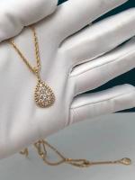 China 0.65 Carat 60cm 18K Gold Diamond Necklace Serpent Boheme Pendant for sale