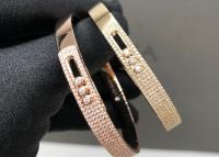 China MESSIKA MOVE NOA BANGLE PM PAVÉ  MOVING DIAMOND BRACELET 18K GOLD DIAMOND BRACELET LUXURY LADY JEWELRY for sale
