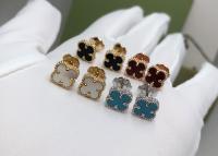 China VAN CLEEF ARPELS MINI VAN CLEEF MAGIC EARRINGS , SWEET ALHAMBRA EARSTUDS WITH CARNELIAN FEDEX EXPRESS SHIPPING for sale