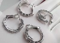 China White 18K Gold Diamond Earrings SERPENTI VIPER Avant Garde For Women for sale
