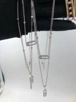 China Customized 18K White Gold Pendant Necklace Vvs Diamond Messika for sale