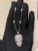 China sapphire 18k Gold Diamond Necklace VVS For Valentine'S Day for sale