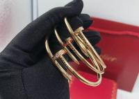 China Thin Juste Un Clou 18K Gold Jewelry Yellow Gold VVS Diamonds for sale