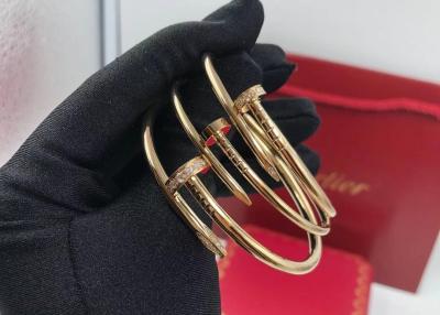 China Thin Juste Un Clou 18K Gold Jewelry Yellow Gold VVS Diamonds for sale