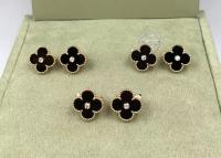 China VCA Alhambra 18K Gold Earrings Yellow Gold With VVS Diamond for sale