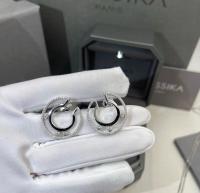 China Messika 18K Gold Diamond Earrings Elegant Stylish White Gold VVS Diamond for sale