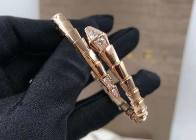 China Luxurious Bvlgari 18K Gold Diamond Bracelet With Rose Gold VVS Diamonds for sale
