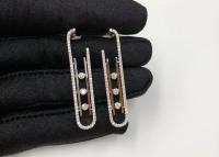 China ODM 18k Yellow Gold Diamond Earrings Full Diamond Elegant Messika Move Earrings for sale