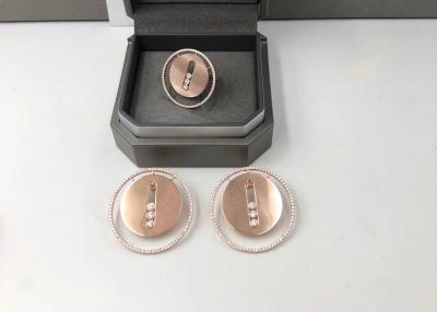 China VVS Diamond 18K Rose Gold Diamond Earrings Elegant Messika Lucky Move Earrings for sale