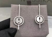 China Elegant 18K White Gold Diamond Earrings VVS Diamond Messika Move Earrings for sale