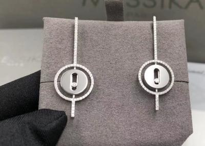 China Elegant 18K White Gold Diamond Earrings VVS Diamond Messika Move Earrings for sale