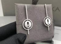 China Elegant 18K White Gold Diamond Earrings VVS Diamond Messika Move Earrings for sale
