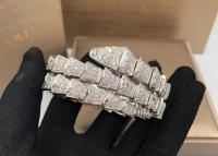 China Luxurious 18K White Gold Diamond Bangle VVS Diamonds Bvlgari Serpenti Bangle for sale