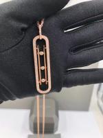 China Engagement 18K Gold Diamond Necklace Rose Gold Messika Move Necklace for sale
