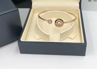 China Round Shape Chopard Happy Diamond Bangle 18K Gold Women'S With Natural Diamonds for sale