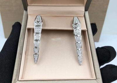 China Luxury 18 Carat White Gold Diamond Earrings VVS Diamonds Bvlgari Serpenti Viper Earrings for sale