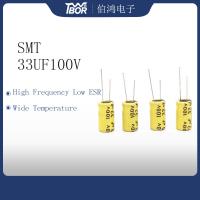 China 2000 Hours High Temp Capacitors 33UF100V Low ESR 20% Tolerance for sale