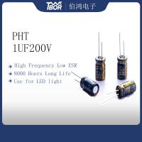 China 1UF200V Low ESR Aluminum Electrolytic Capacitors 6.3x11mm 8000 Hours for sale