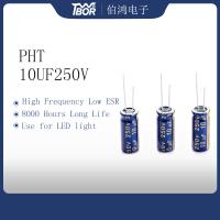 China Low ESR Aluminum Electrolytic Capacitor 10uf250v 8x16mm for sale