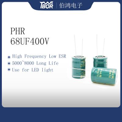 China 18X25 High Frequency Low ESR Capacitor 68UF400V for sale