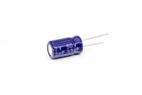 China 33uf50v 6.3x11 Miniature Capacitor High Frequency Low ESR Aluminum Capacitor for sale