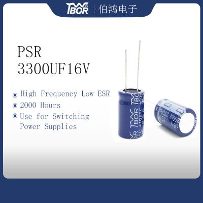 China PSR 3300UF16V Miniature Capacitor Switching Power Supply Capacitor for sale