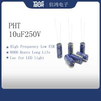 China 10UF 250V 8x16mm Radial Electrolytic Capacitors 20% Tolerance for sale