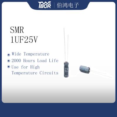 China 1UF25V 5X11MM Miniature Capacitor High Temperature Circuits for sale