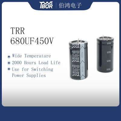 China ISO9001 Aluminum Electrolytic Capacitor 680UF450V UPS Capacitors 35X50MM for sale