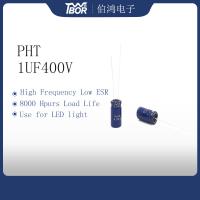 China 1UF 400V Low ESR Aluminum Electrolytic Capacitor 8x10mm Radial Lead for sale